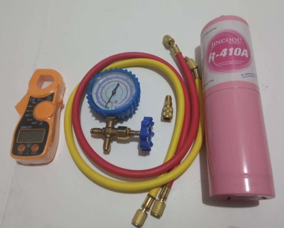 Jual Paket Alat Pengisian Freon Ac Rumah R410a Manifold + Tang Ampere ...