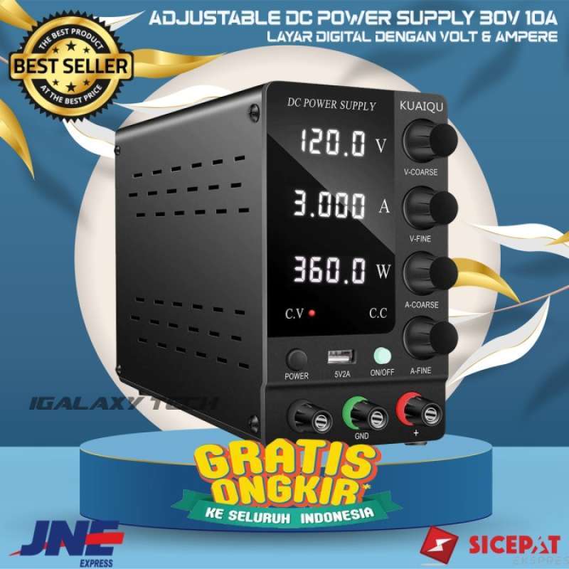 Promo Power Supply Adjustable DC 30V 10A Layar Digital Dengan Volt ...