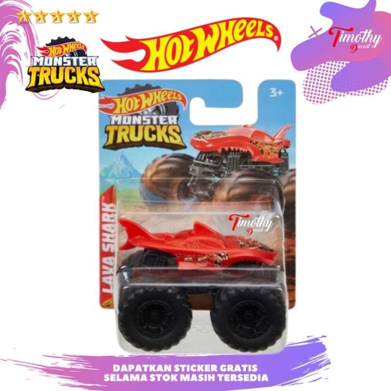 Jual Hot Wheels Monster Trucks Truck Lava Shark Merah Mini 1/70 di ...