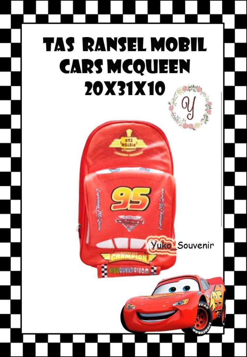Jual Tas Ransel Model Mobil Cars Mcqueen Bagus Tebal Tas Cars Mcqueen ...