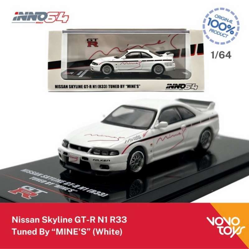Jual Inno 1/64 Nissan Skyline GT-R N1 R33 Tuned By MINE'S White Inno64 ...