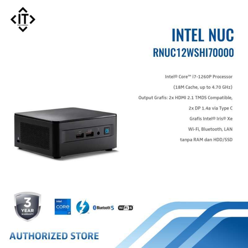 Jual Intel Nuc Rnuc12wshi70000 - Intel® Core™ I7-1260p Processor Di ...