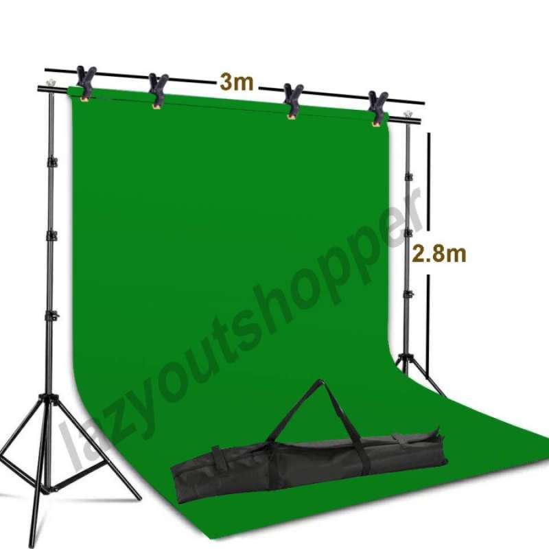 Promo Stand background dengan kain backdrop green screen Diskon 23% di ...