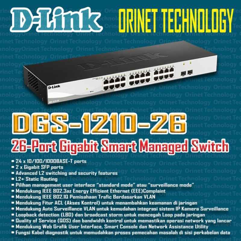 Promo Dgs-1210-26 26-port Gigabit Smart Managed Switch Diskon 23% Di ...