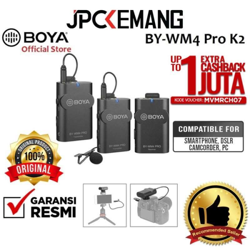 Promo Boya By Wm4 Pro K2 Dual Channel Wireless Microphone Boya Original Diskon 6% di Seller ...