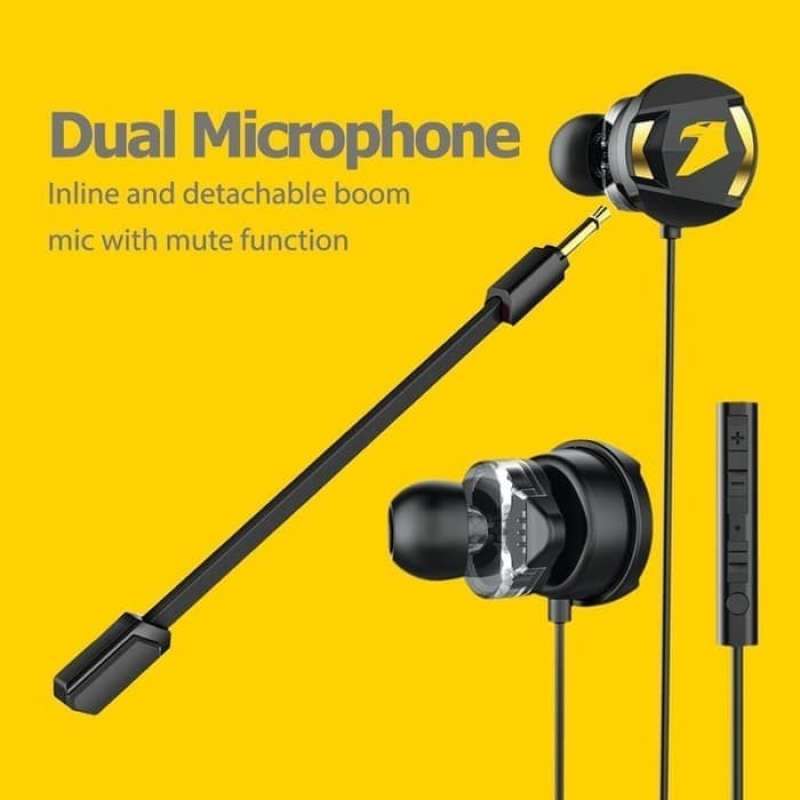Promo Earphone Gaming Armaggeddon Wasp-5 Dual Microphone Original ...