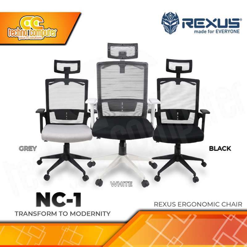 Jual KURSI OFFICE REXUS NC1 ERGONOMIC OFFICE CHAIR / Rexus Ergonomic ...