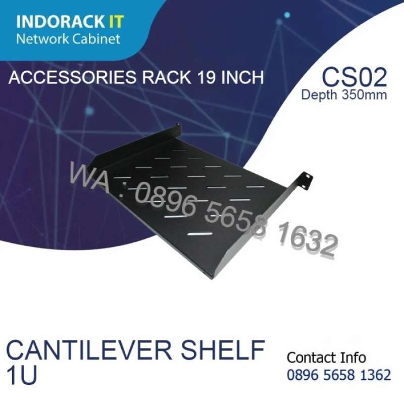 Promo Cantilever Shelf 1U Flat Ambalan Tatakan Rak Server Depth 350mm ...