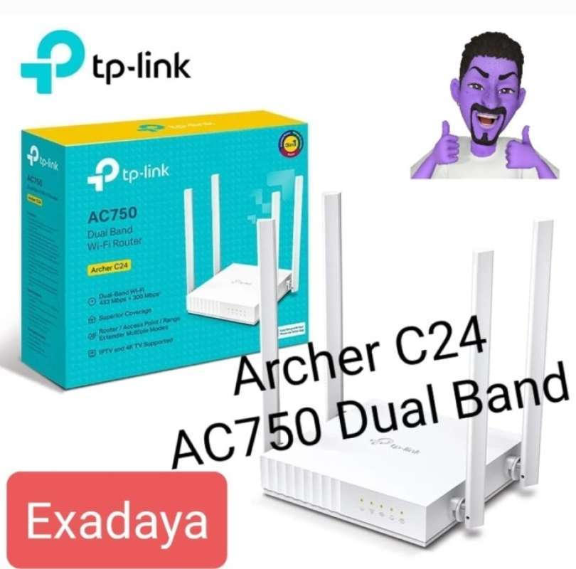 Promo TPLink Archer C24 , AC750 Dual-Band Wi-Fi Router Diskon 23% di ...