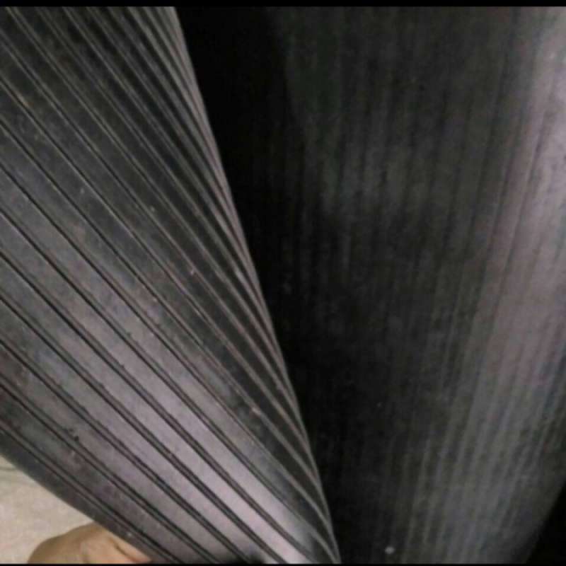 Promo karpet karet anti slip motif garis hitam 4mm 120cm x 150cm Diskon ...