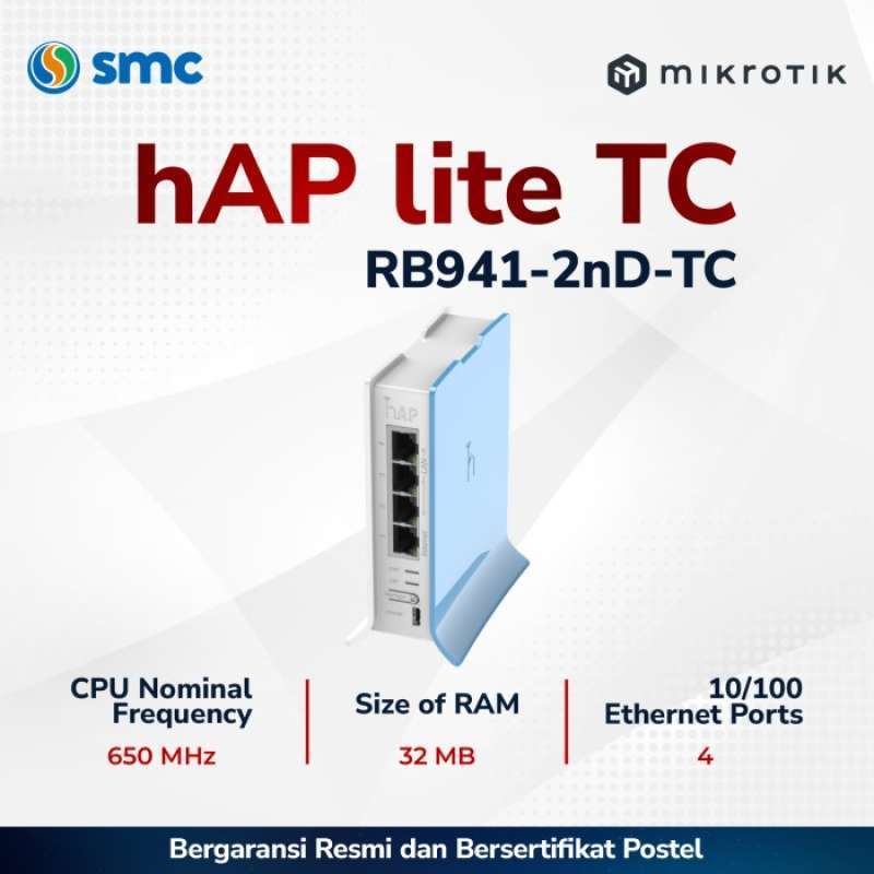 Promo MikroTik hAP lite TC (RB941-2nD-TC) Diskon 23% di Seller Tikno ...