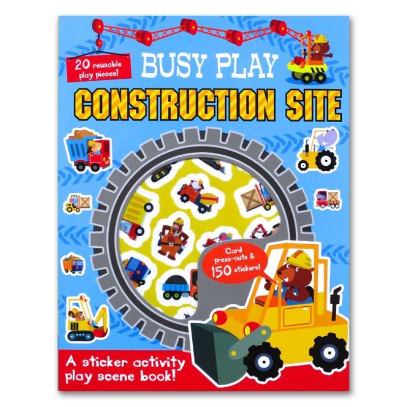 Jual Construction Sticker Activity Book Buku Stiker Truck Tractor ...