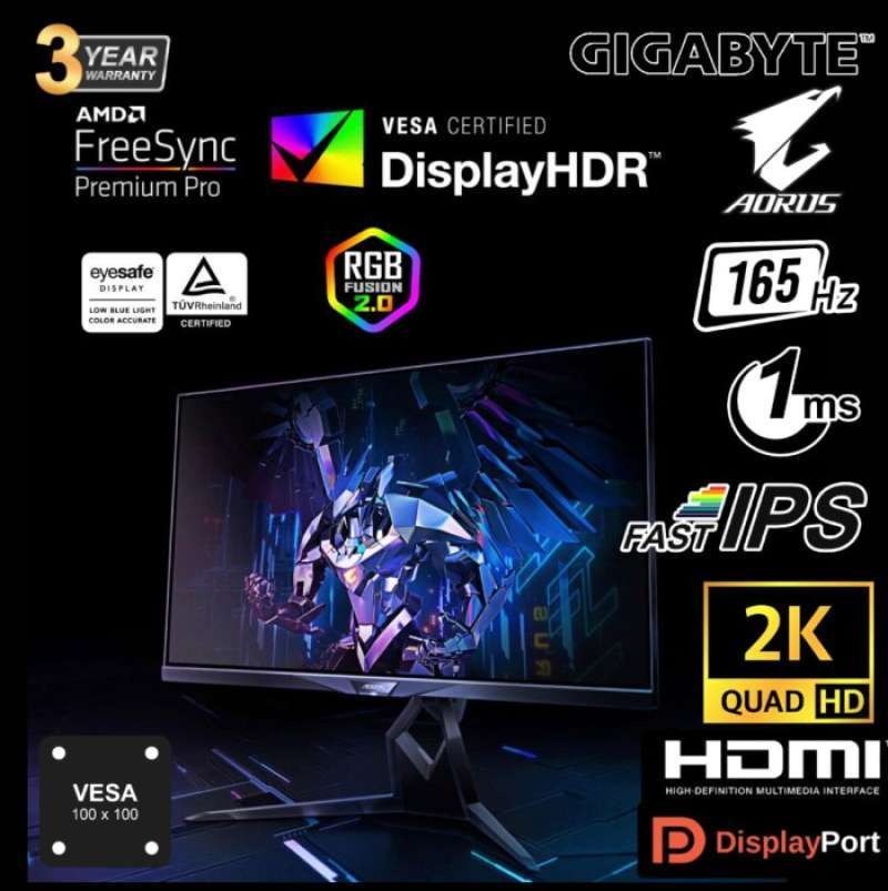 Promo Gigabyte Aorus FI32Q EK 32 Inch - QHD IPS 165hz 1ms DP Gaming ...