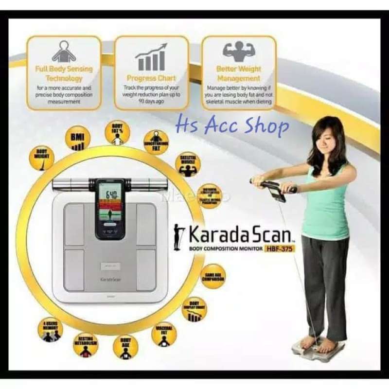 Promo Karada Scan Omron HBF 375 Body Composition/Alat Ukur Lemak Diskon 23% di Seller Indah ...
