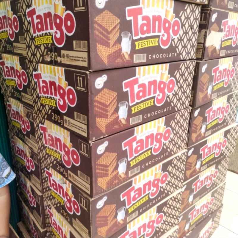 Jual 1 Dus Tango Biskut Wafer Kaleng Coklat 290 G ( 6 Kaleng ) Di ...