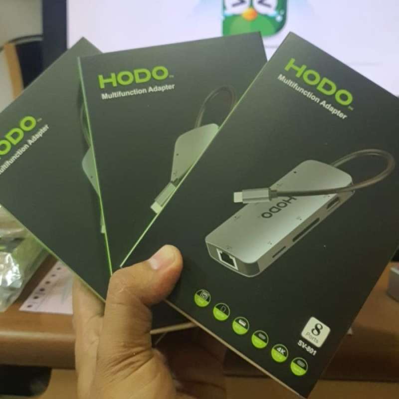 Promo HODO Multi Hub 8 in1 MULTI ADAPTER MULTIFUNTION 8 IN 1 TYPE C ...