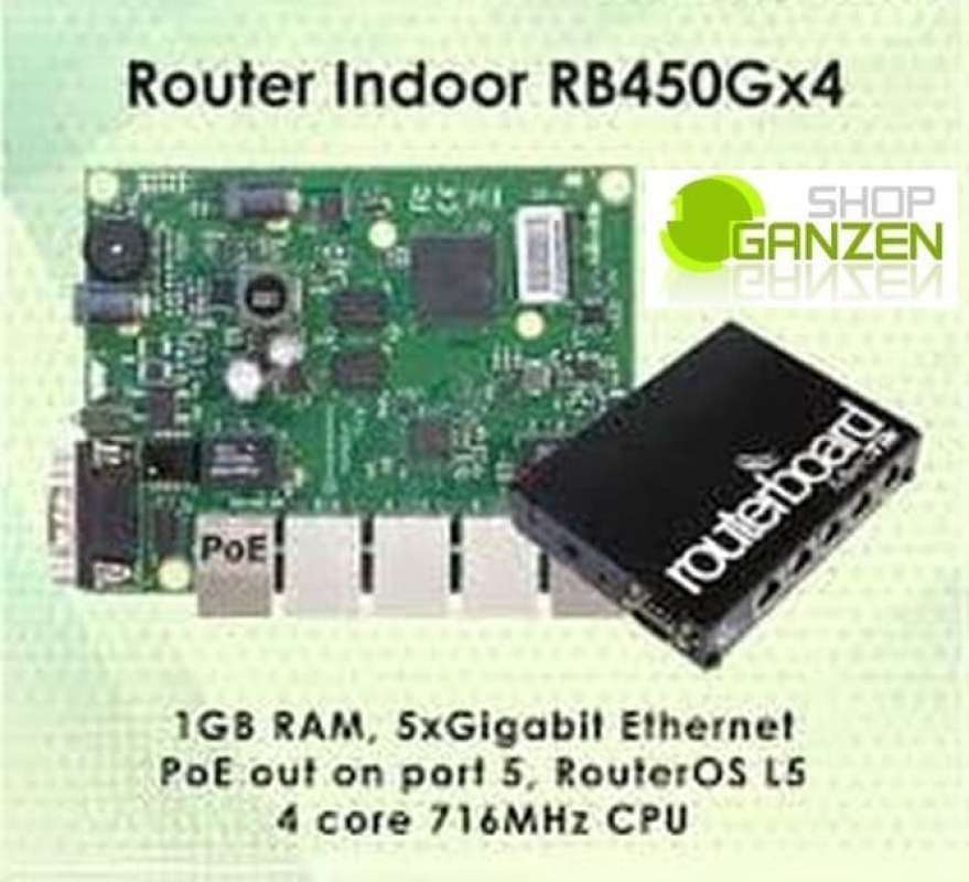 Promo Mikrotik Router Indoor RB450Gx4 Diskon 23% di Seller Tikno Store ...