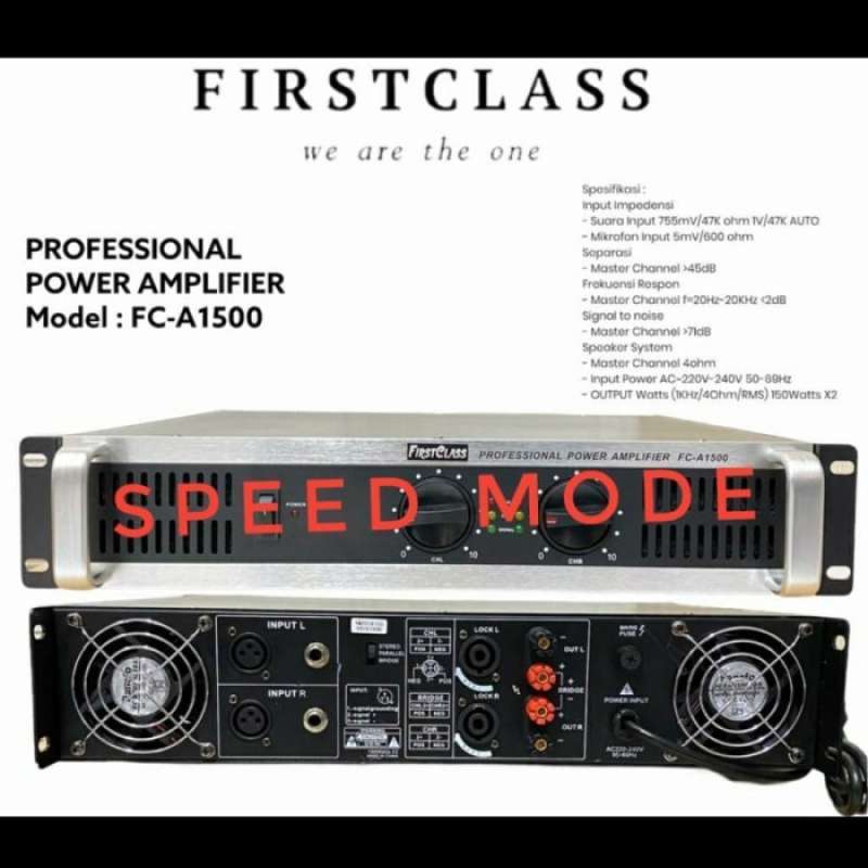 Promo POWER AMPLIFIER FIRSTCLASS FC A1500 / FIRST CLASS FCA1500 / FCA ...