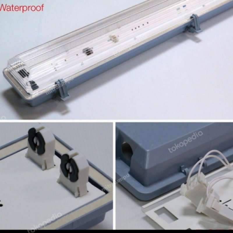 Promo Kap Lampu Tl Waterproof 2X36 2X16W Housing T8 Neon Led 120Cm Isi ...