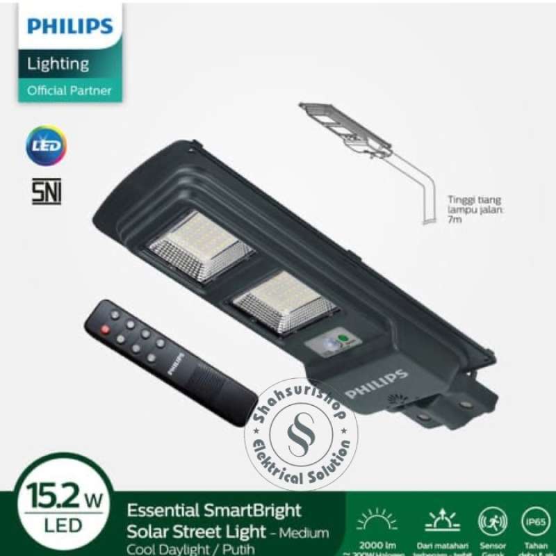 Promo Philips Essential SmartBright Solar Street Light Large 15.2 WATT ...