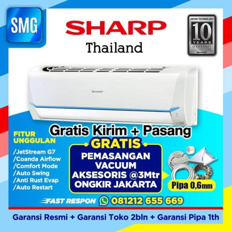 Promo Ac Sharp 1/2 Pk Ah-A5Say Standar Thailand Diskon 2% di Seller ...