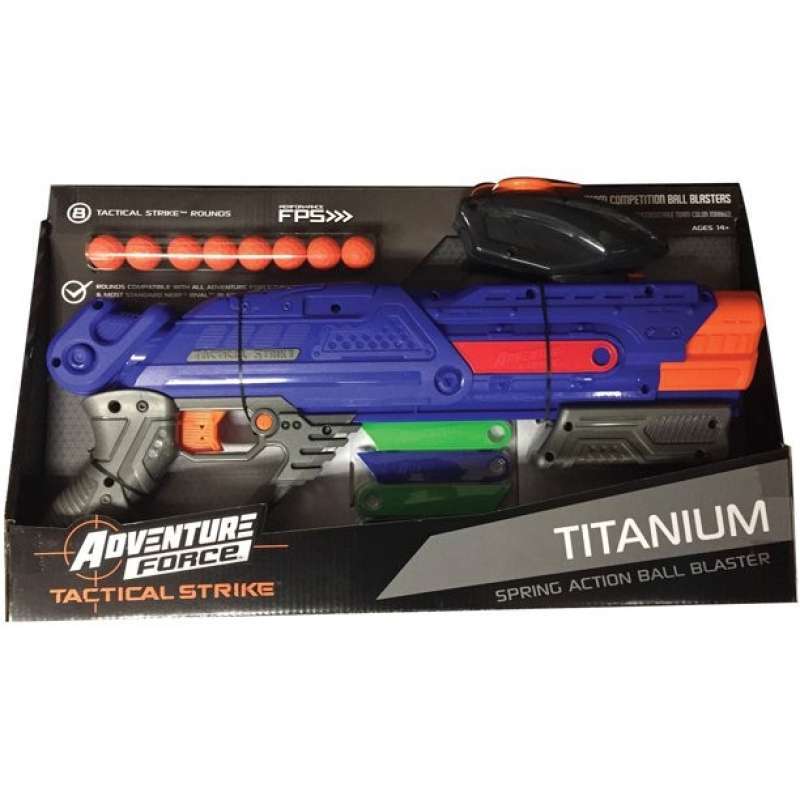 Promo Nerf Adventure Force Tactical Strike Titanium Spring Ball Blaster ...