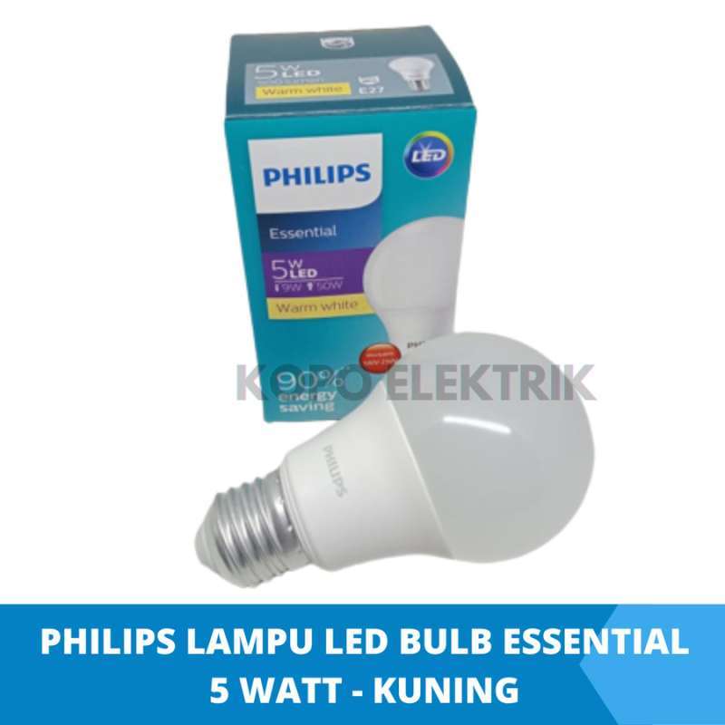 Jual Philips Lampu Bulb Led Essential 5 Watt Di Seller Kopo Elektrik ...