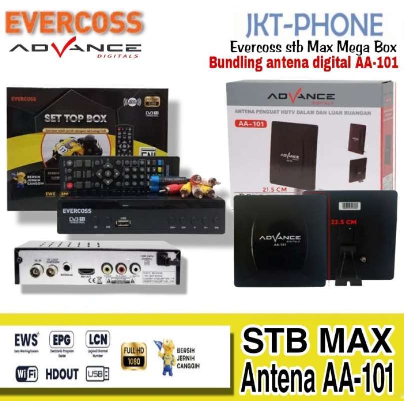 Promo Bundling Antena Advance Aa-101 Stb Set Top Box Mega Box Stb Dus ...