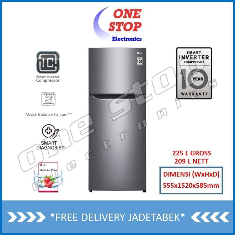 Jual [GARANSI RESMI] LG GN-B222SQIB Kulkas 2 Pintu Smart Inverter ...