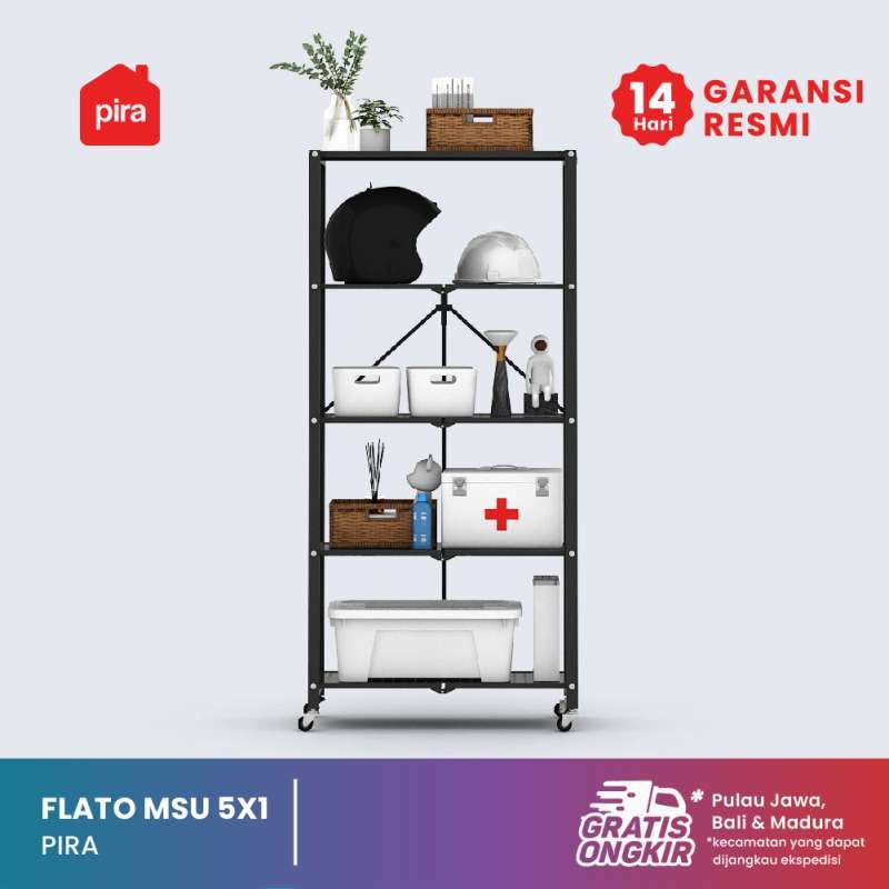 Promo Pira - Flato Msu 5x1 Rak Besi Lipat 5 Susun / Rak Dapur Serbaguna - White Diskon 25% Di ...