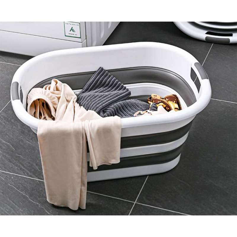 Jual Baskom Ember Lipat Laundry Water Bucket Foldable Collapsible 40L ...