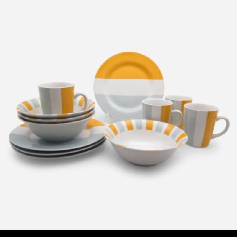 Promo Dinner Set Makan/Piring Set Makan Keramik/Piring Makan Set 12Pcs ...
