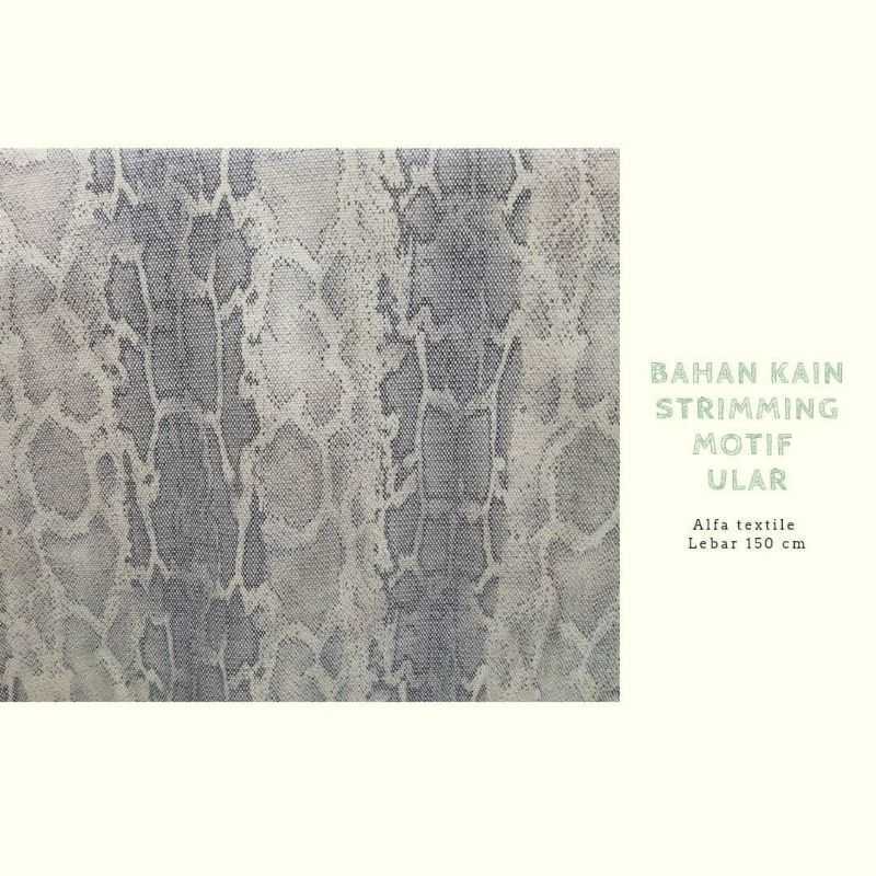 Jual Bahan Kain Strimming Motif Ular di Seller Toko Alfa Textile - Wajo ...