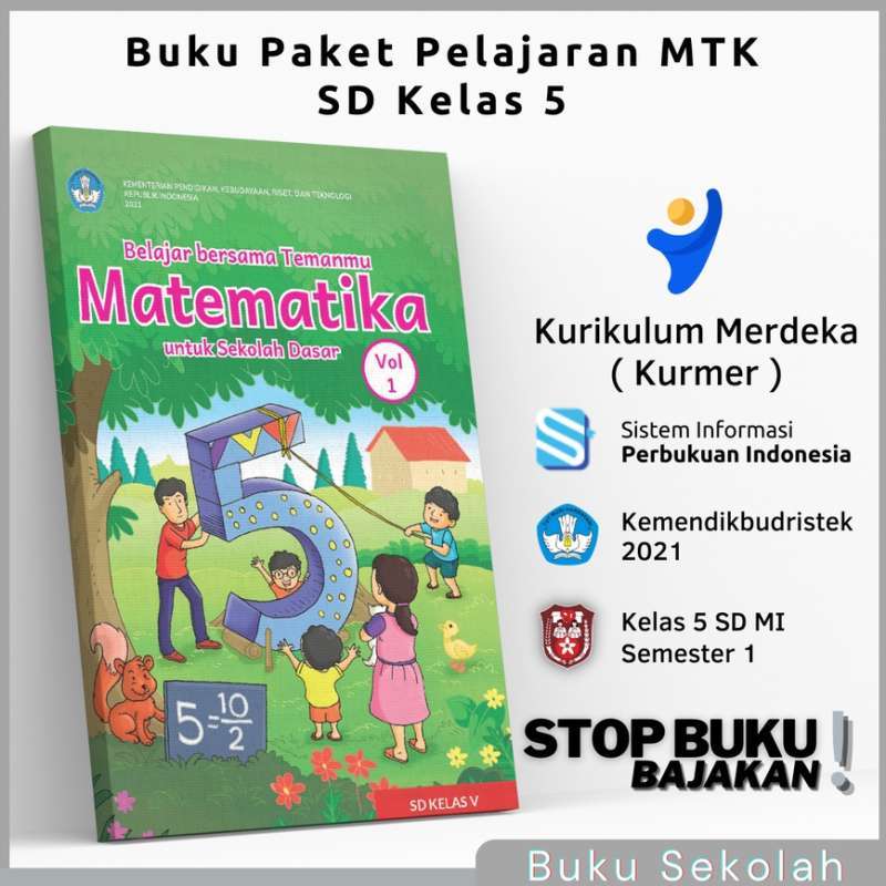 Jual Buku Matematika Kelas 5 Sd Mi Semester Vol Volume 1 Kurikulum Merdeka Belajar Bersama Teman ...