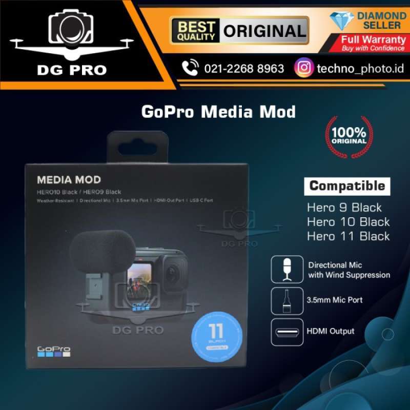 Promo GoPro Media Mod for HERO 11 Hero 10 Black Original Hero11 ...
