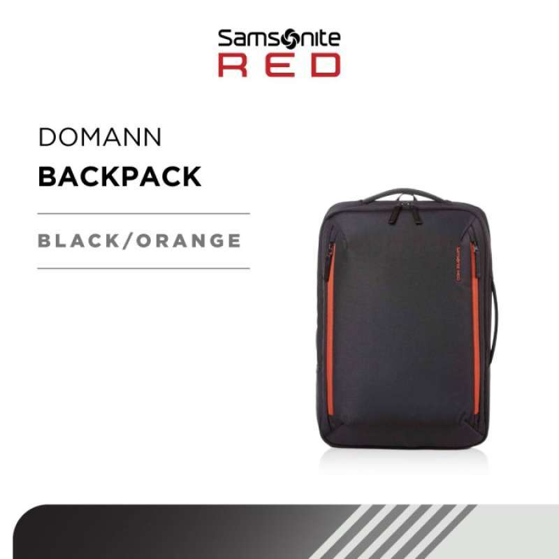Promo Samsonite Red Label Domann Backpack - Black/Orange Diskon 23% di Seller Iman_Sukses ...