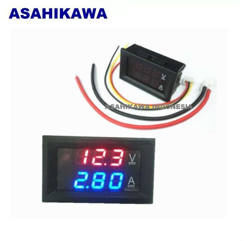 Jual Asahikawa Dual Digital Voltmeter Ampermeter DC0-100V 100A di ...