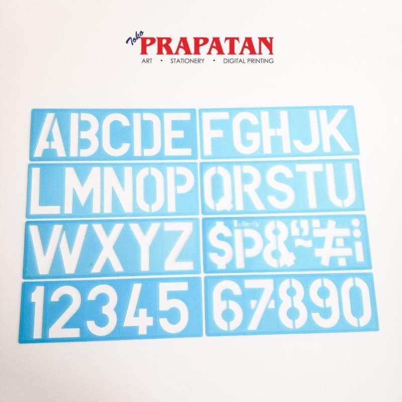 Jual Penggaris Sablon Mal Huruf Butterfly / 100mm Lettering Stencil Set ...