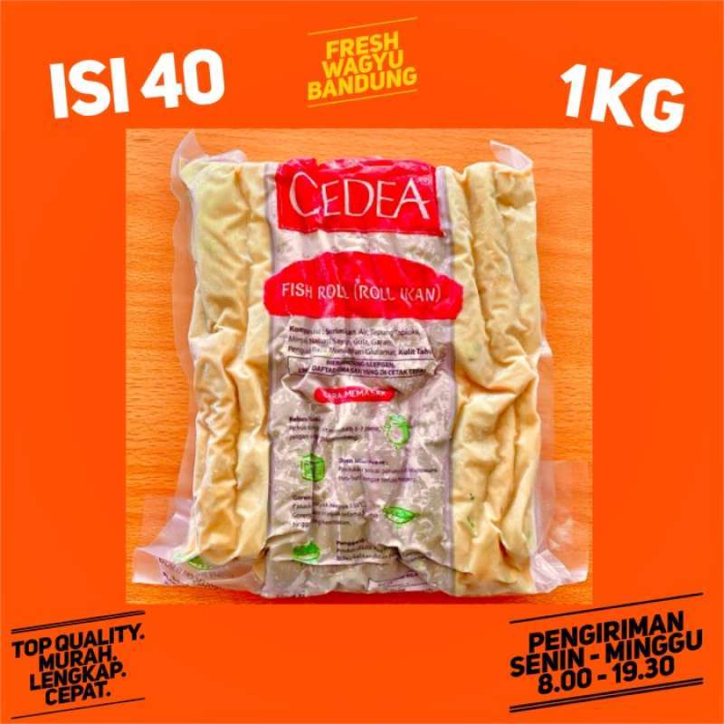 Jual CEDEA FISH ROLL ROW CURAH PREMIUM Suki Steamboat Shabu Cedea 1KG ...