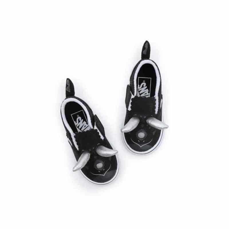 Promo Vans Toddler Triceratops Slip-on V Shoes Dino Black/true White ...
