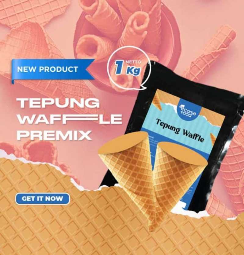 Jual Premix waffle cone powder 1kg cone es krim tepung waffle premix ...