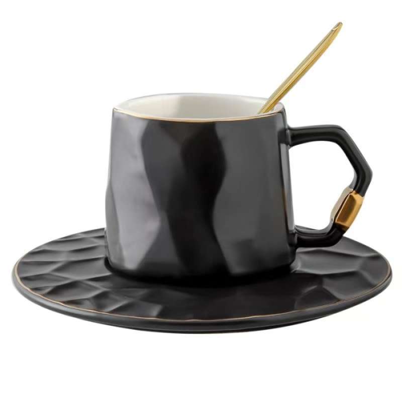 Jual Cangkir Kopi Teh Dengan Tatakan Dan Sendok Bahan Keramik Di Seller ...