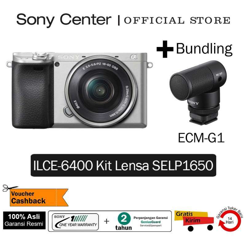 Promo SONY Center Jakarta - SONY Alpha a6400 Kit / ILCE-6400L Kamera Mirrorless Lensa E 16-50mm ...