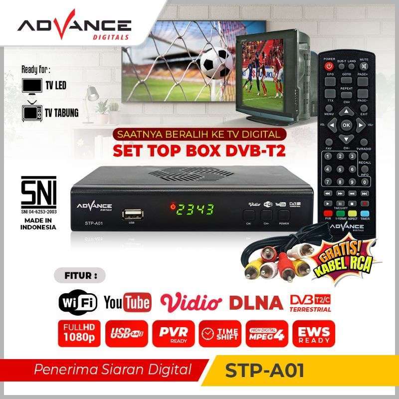 Promo SET TOP BOX MATRIX ADVANCE STP A-01 STB RECEIVER TV LED TABUNG - STB+RCA ADVANCE Diskon 5% ...