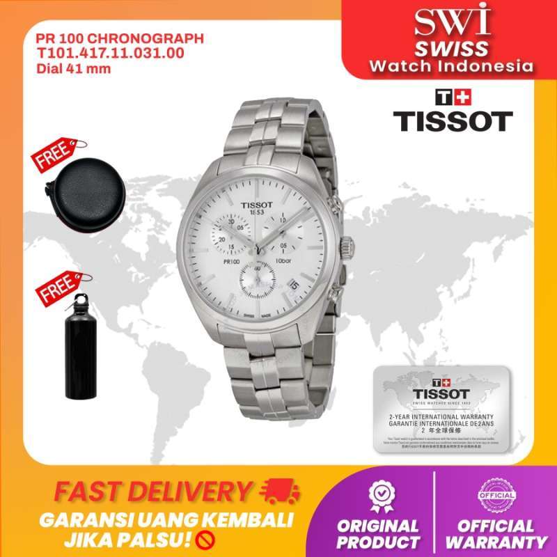 Jual Jam Tangan Pria Tissot T101.417.11.031.00 PR 100 Chronograph ...
