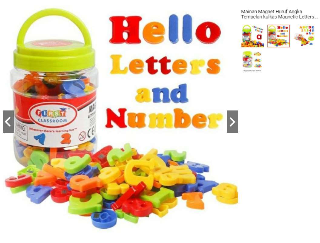 Jual Mainan Magnet Huruf Angka Tempelan Kulkas Magnetic Letters ...