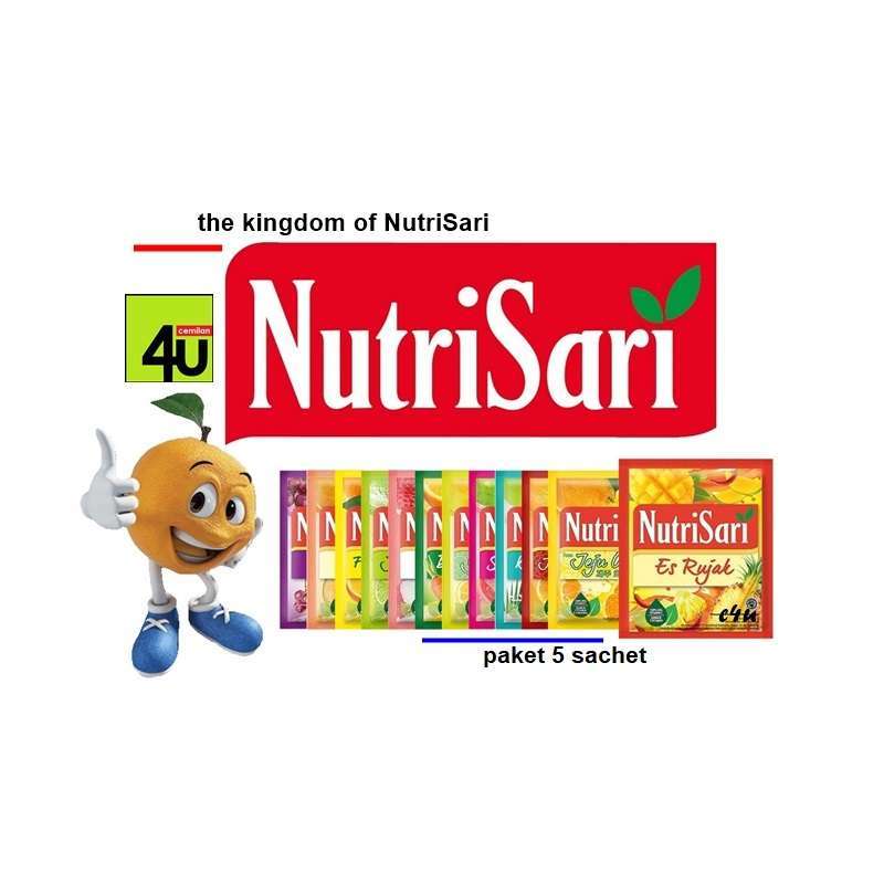 Promo NutriSari Minuman Serbuk Rasa JERUK - PAKET 5 SACHET / NUTRI SARI ...