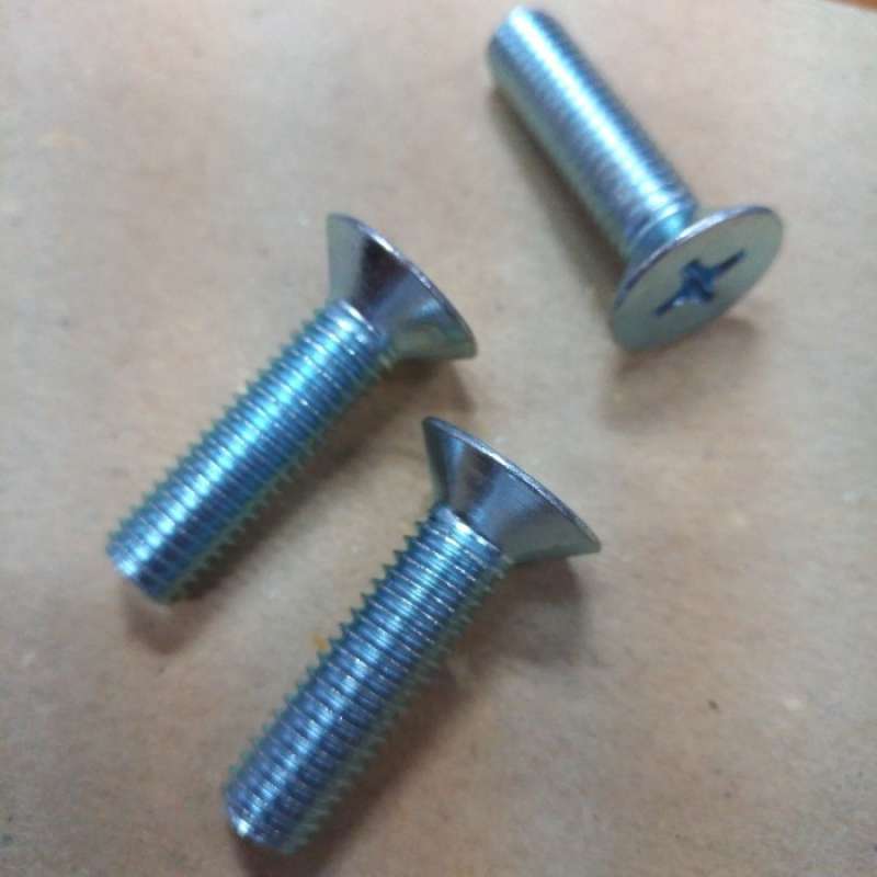 Jual Jf M10x25 Baut Jf M10 X 25 Flat Head Machine Screw 100pcs Baut Verseng Di Seller Ksm Store ...