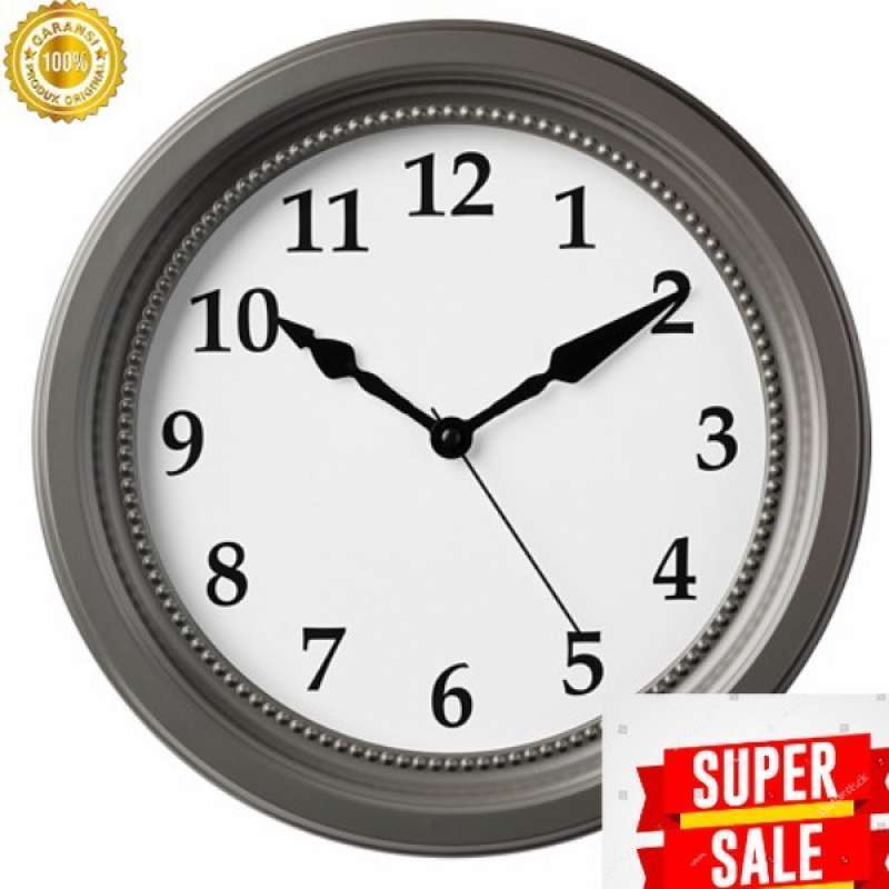 Promo Pr Jam Dinding Bulat Sr Model Angka Semi Klasik 35Cm Original_Abu ...
