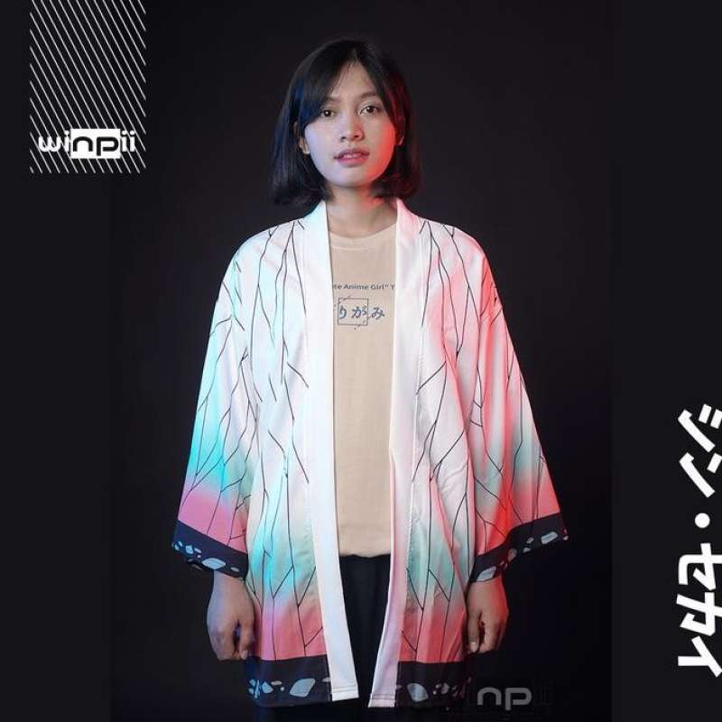 Promo Haori Shinobu Kochou Anime Demon Slayer Kimetsu No Yaiba Original ...